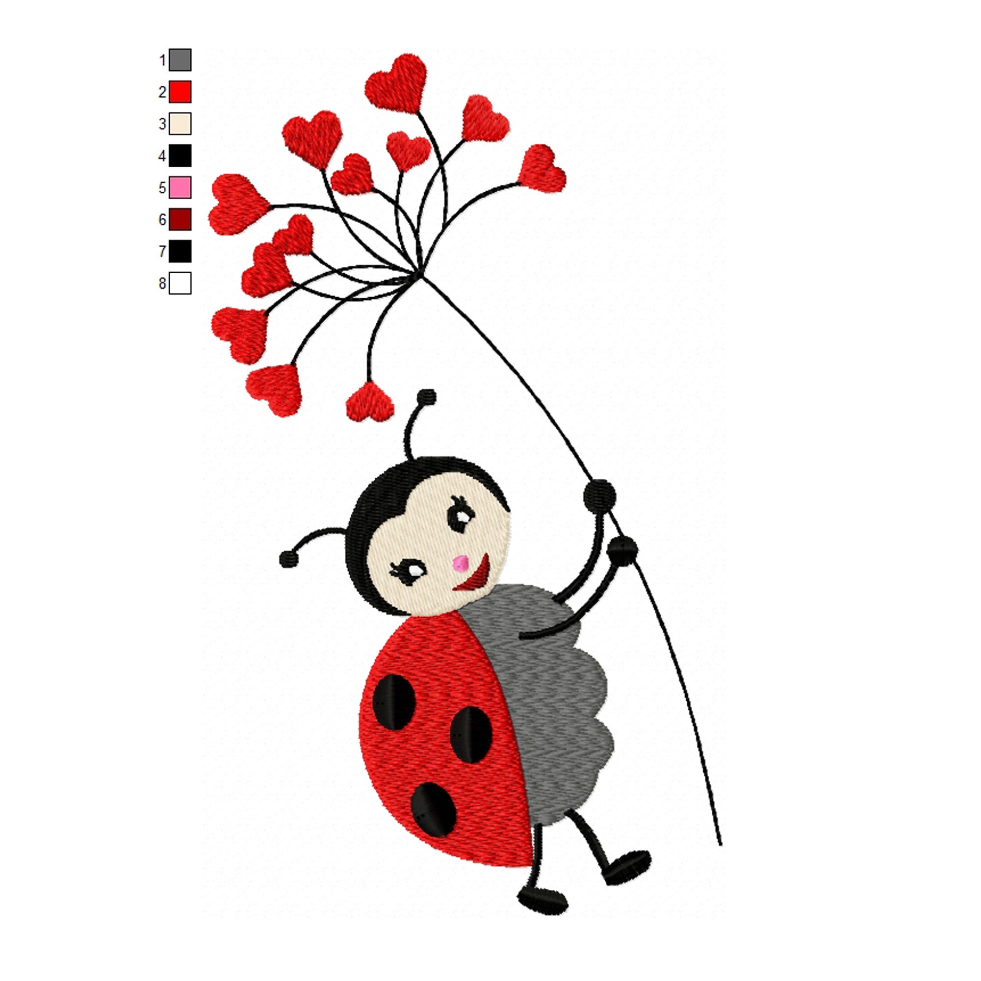 Ladybug Embroidery embroidery Designsanimal - Etsy