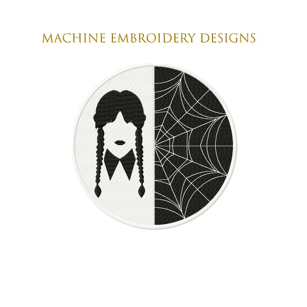 Wednesday Addams Machine Embroidery - Etsy
