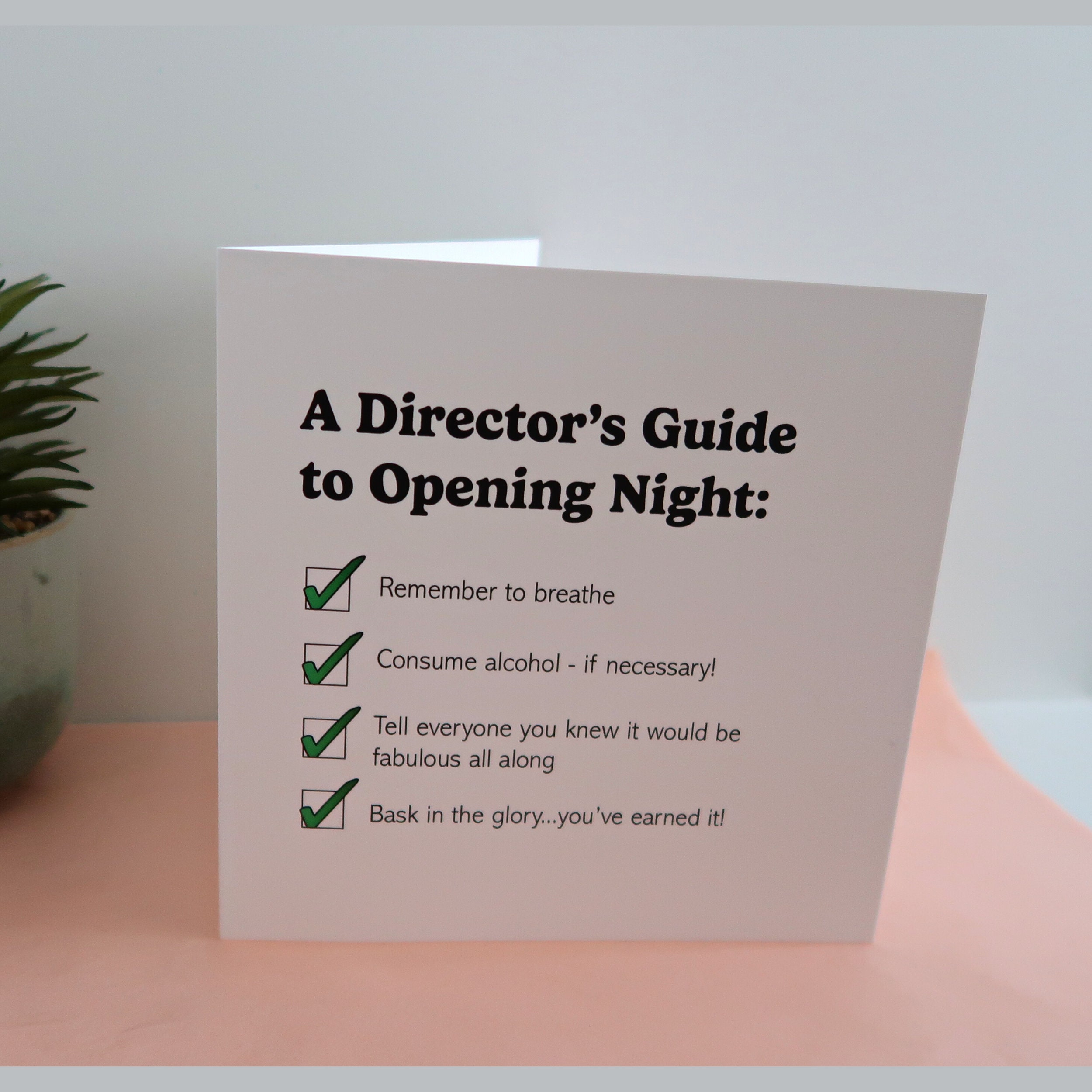 Theatre Director Thank You Card and Envelope Funny Gift - Etsy