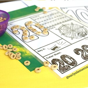 Numbers 1-20 Learning Mats for Counting to 20 With Play Dough and ...