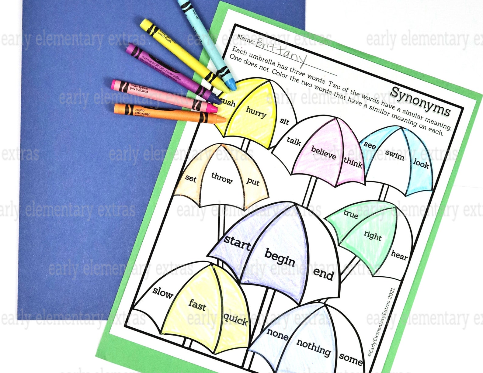 Spring Printable Activities, Rhyming, Synonyms, Antonyms, Syllables ...