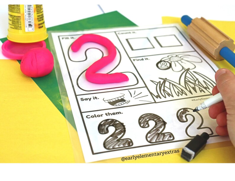 Numbers 1-20 Learning Mats for Counting to 20 With Play Dough and ...