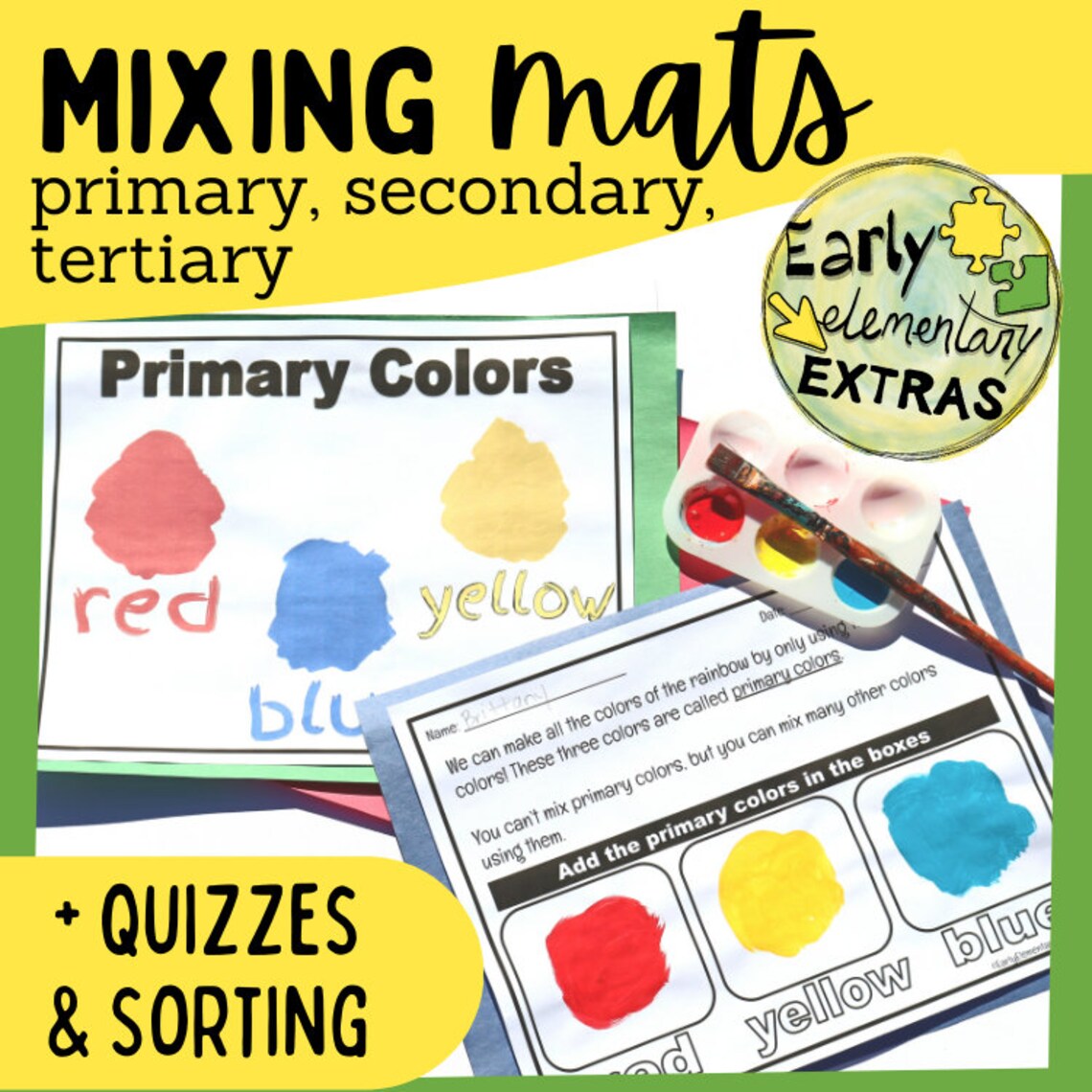 Color Mixing Printables, Worksheets, Charts, Mixing Mats, Primary ...