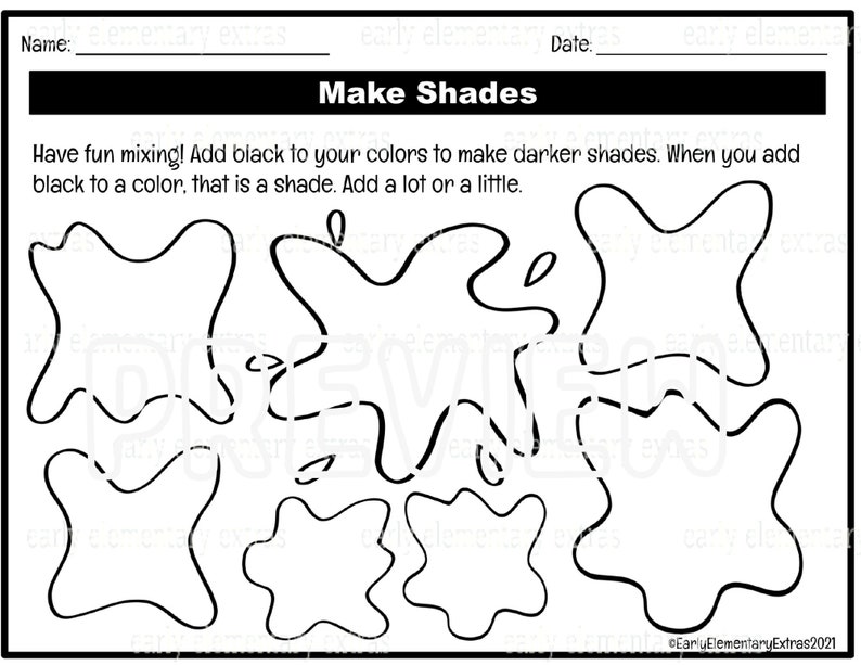 Color Mixing Printables, Worksheets, Charts, Mixing Mats, Primary ...