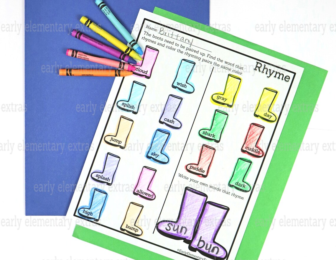 Spring Printable Activities, Rhyming, Synonyms, Antonyms, Syllables ...