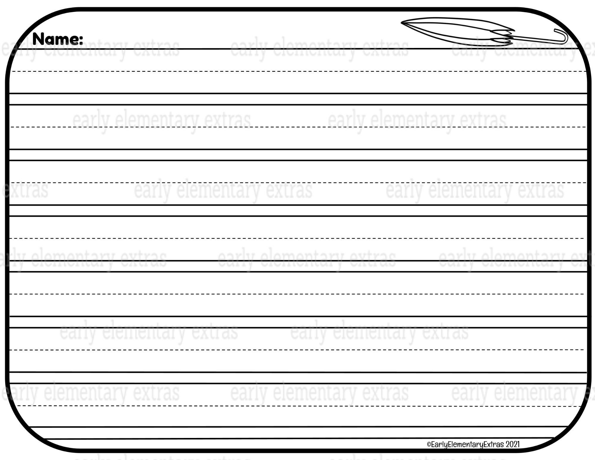 Spring Coloring Pages for Kids, April Showers, Writing Paper, Lined ...