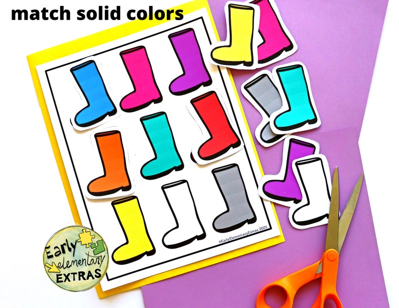 Color Matching Printable for Toddlers Matching Busy Book | Etsy