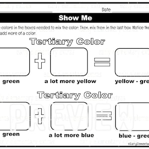 Color Mixing Printables, Worksheets, Charts, Mixing Mats, Primary ...