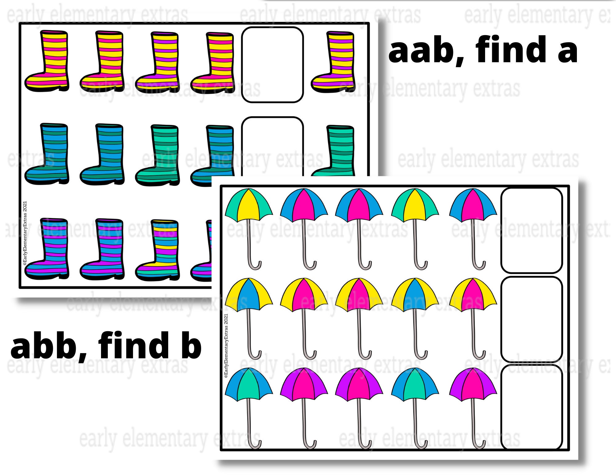 Complete the Pattern, File Folder Games, Busy Book Printable Pages ...