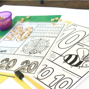 Numbers 1-20 Learning Mats for Counting to 20 With Play Dough and ...