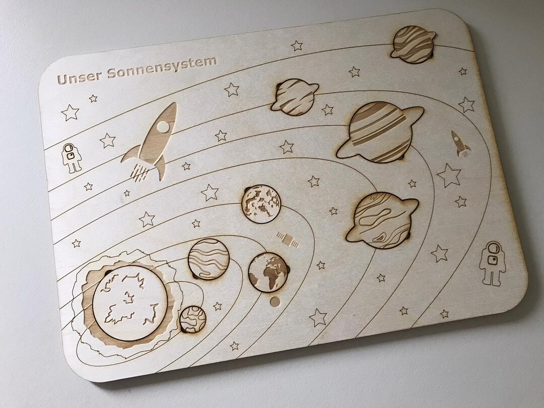 Solar System Wooden Puzzle Planets Learning Puzzle Puzzle for Kids to ...