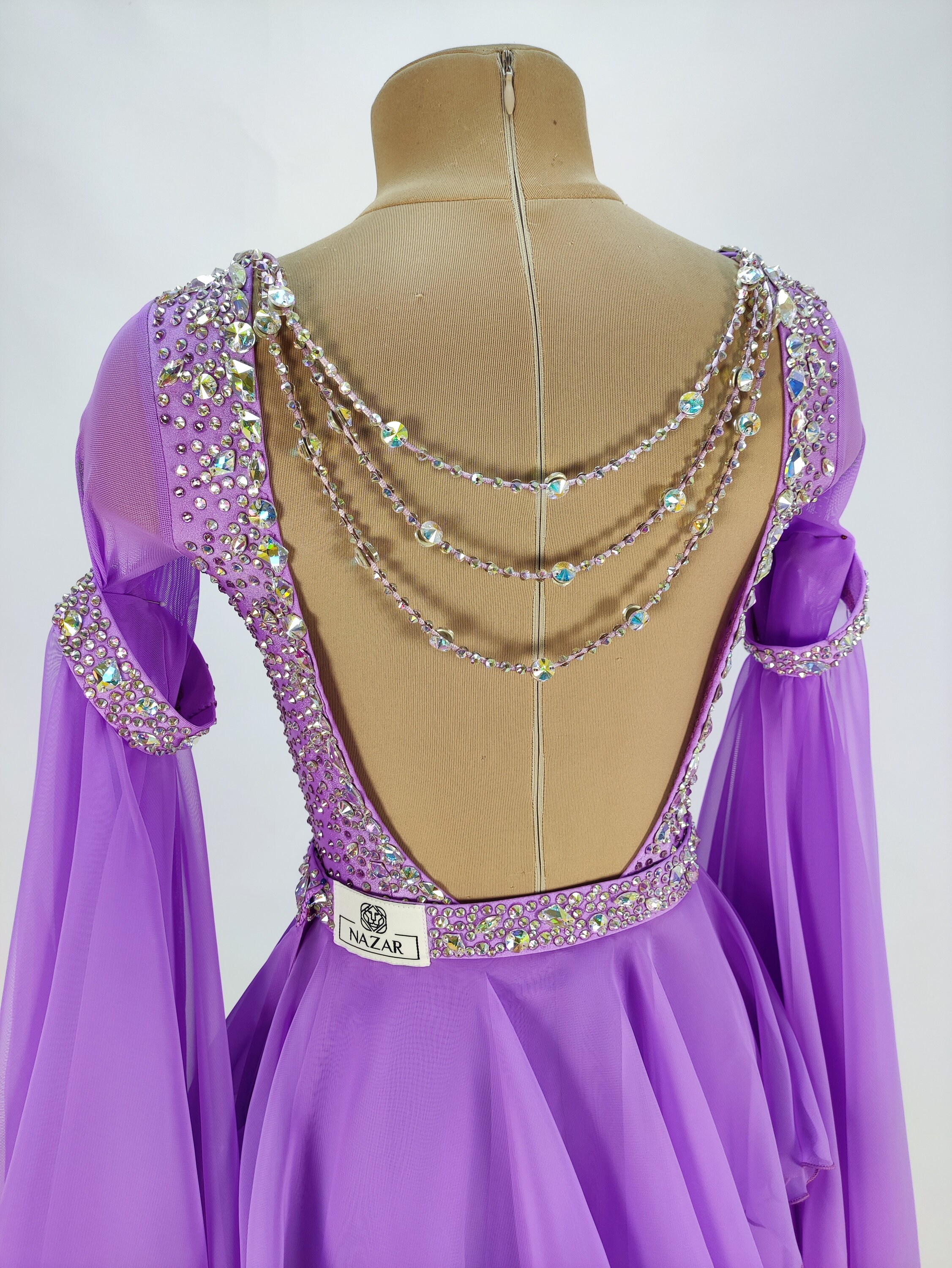 Purple Haze: Ballroom Dance Dress Couture. Custom Made With Swarovski ...
