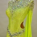Custom Neon Yellow Ballroom Dance Dress With Swarovski Crystals ...