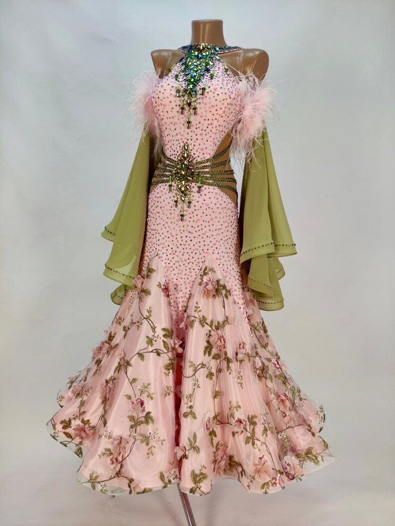 Spring is Calling - Ballroom Dance Dress Couture. Custom Made With ...