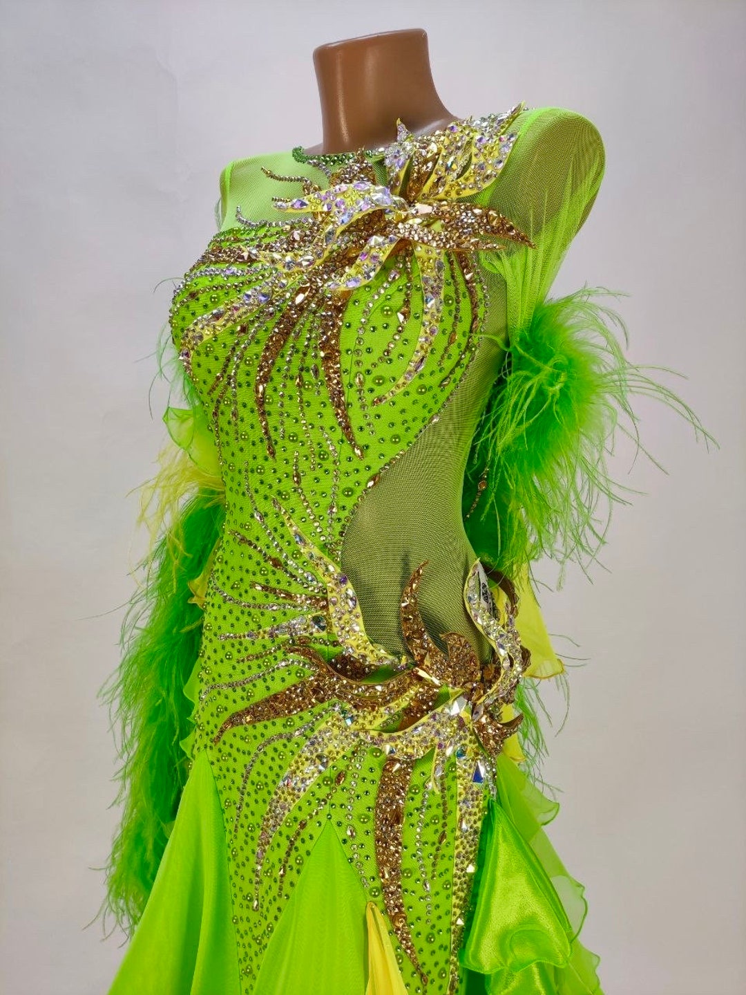 Spring Godess- Balroom Dance Dress Couture. Custom Made With Swarovski ...