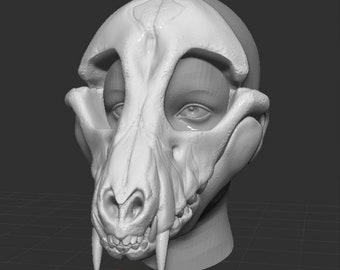 Skull Dog Furry Mask | Etsy