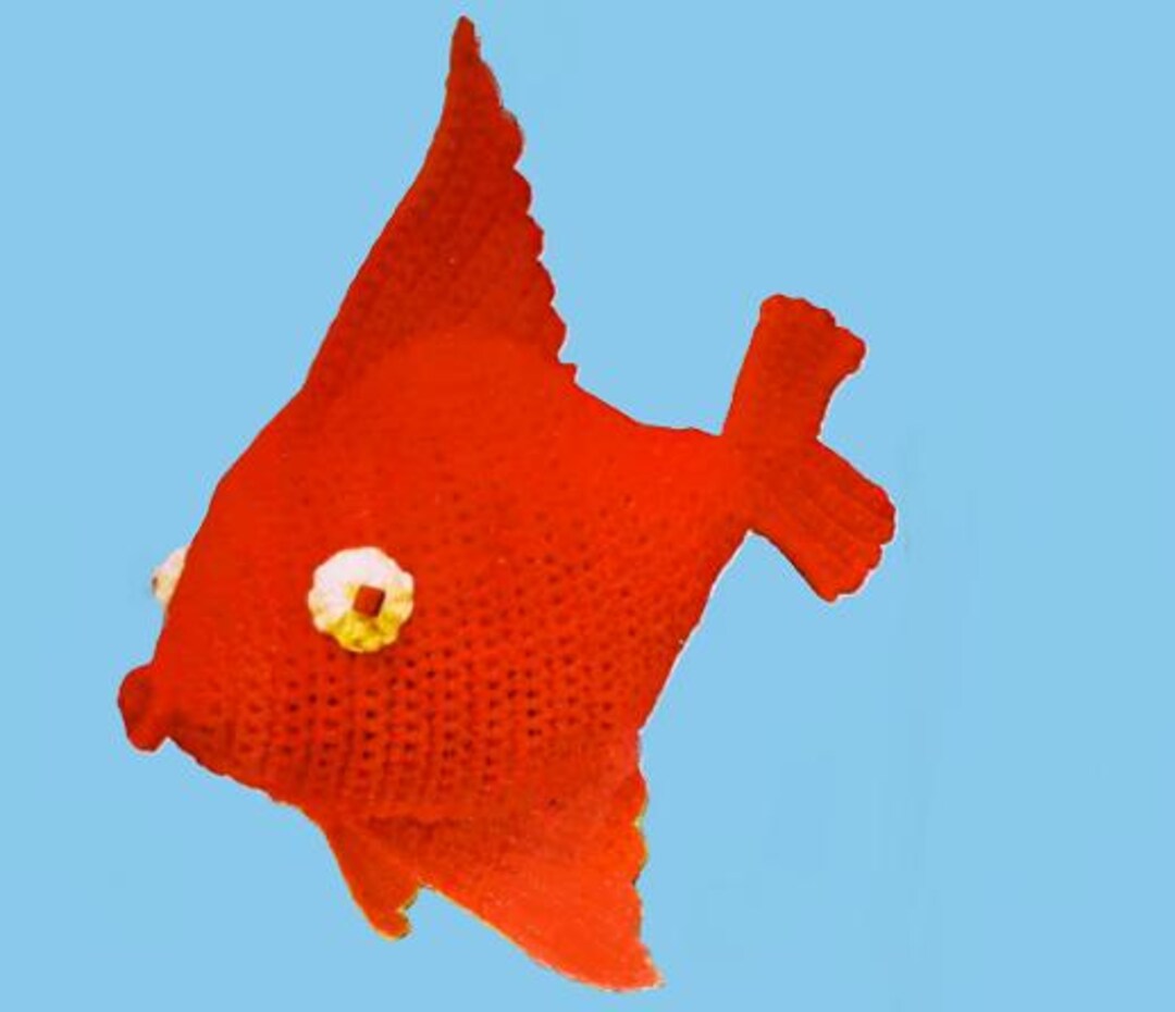 Modèle de poisson rouge au crochet - Amigurumi - Patron Vintage ...