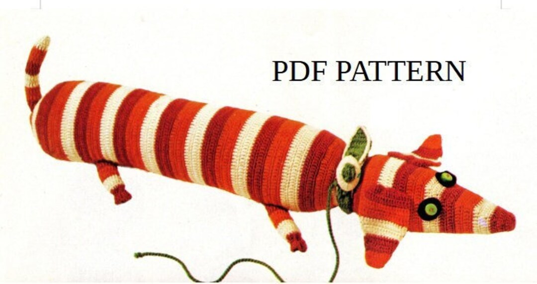 Teckel Au Crochet PDF Vintage Patron De Crochet Animal - Etsy