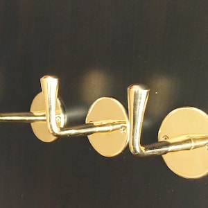 Solid Brass Hook • Heavy-duty Wall Hooks • Brass Home Decor • Brass ...