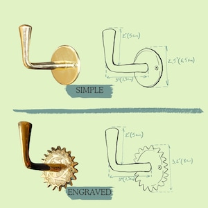 Solid Brass Hook • Heavy-duty Wall Hooks • Brass Home Decor • Brass ...