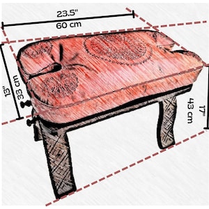Black Arabesque Stool, Camel Saddle Stool in Moroccan Style With ...