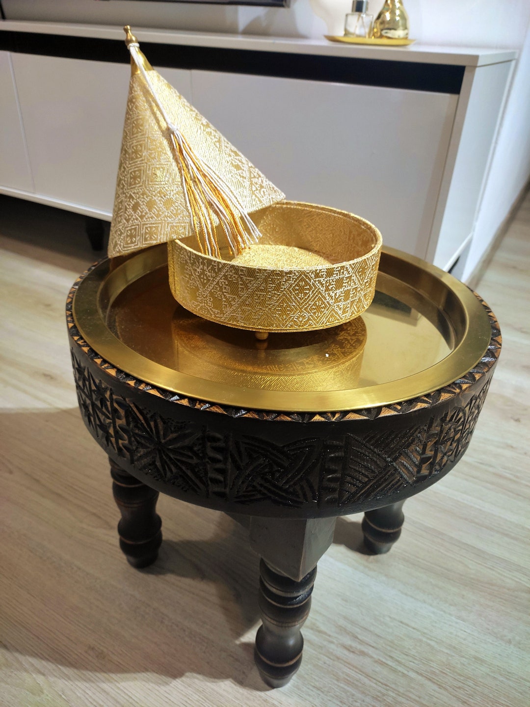 Handcarved Arabian Side Tea Table Vintage Style Wood Table - Etsy