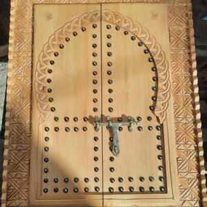 Customized Hand Carved Wooden Window With Vintage Style Brass - Etsy