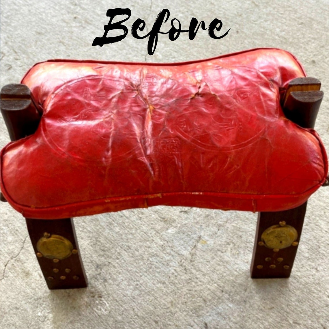 Customized Replacement Pad for Your Camel Saddle Stool, Genuine Leather ...