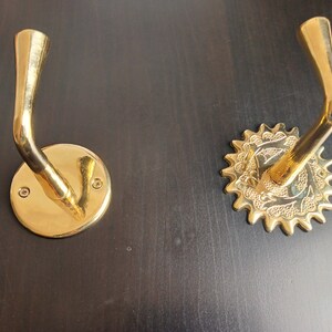Solid Brass Hook • Heavy-duty Wall Hooks • Brass Home Decor • Brass ...