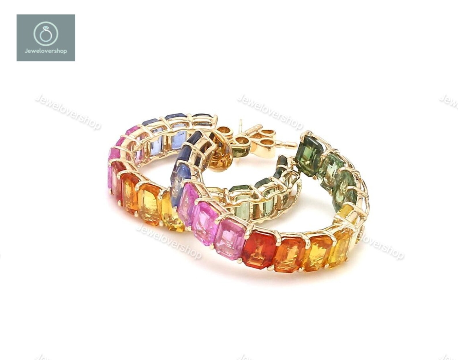 Genuine Multi Sapphire Earrings Natural Sapphire Jewelry - Etsy