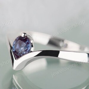 Alexandrite Ring Eternity Band Anniversary Ring Sterling | Etsy