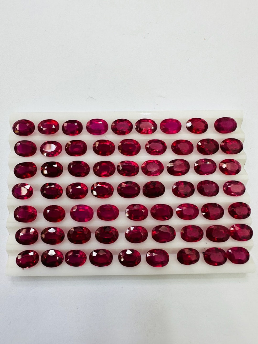 Natural Ruby Cut From Africa Rough, Oval Cut Faceted Loose Gemstone 5x7 ...
