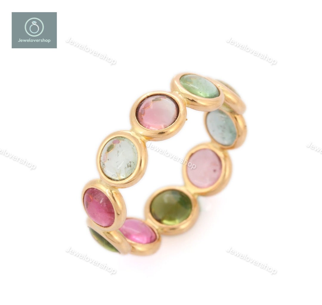 Multi Tourmaline Ring, Natural Tourmaline Ring, Tourmaline Gemstone ...
