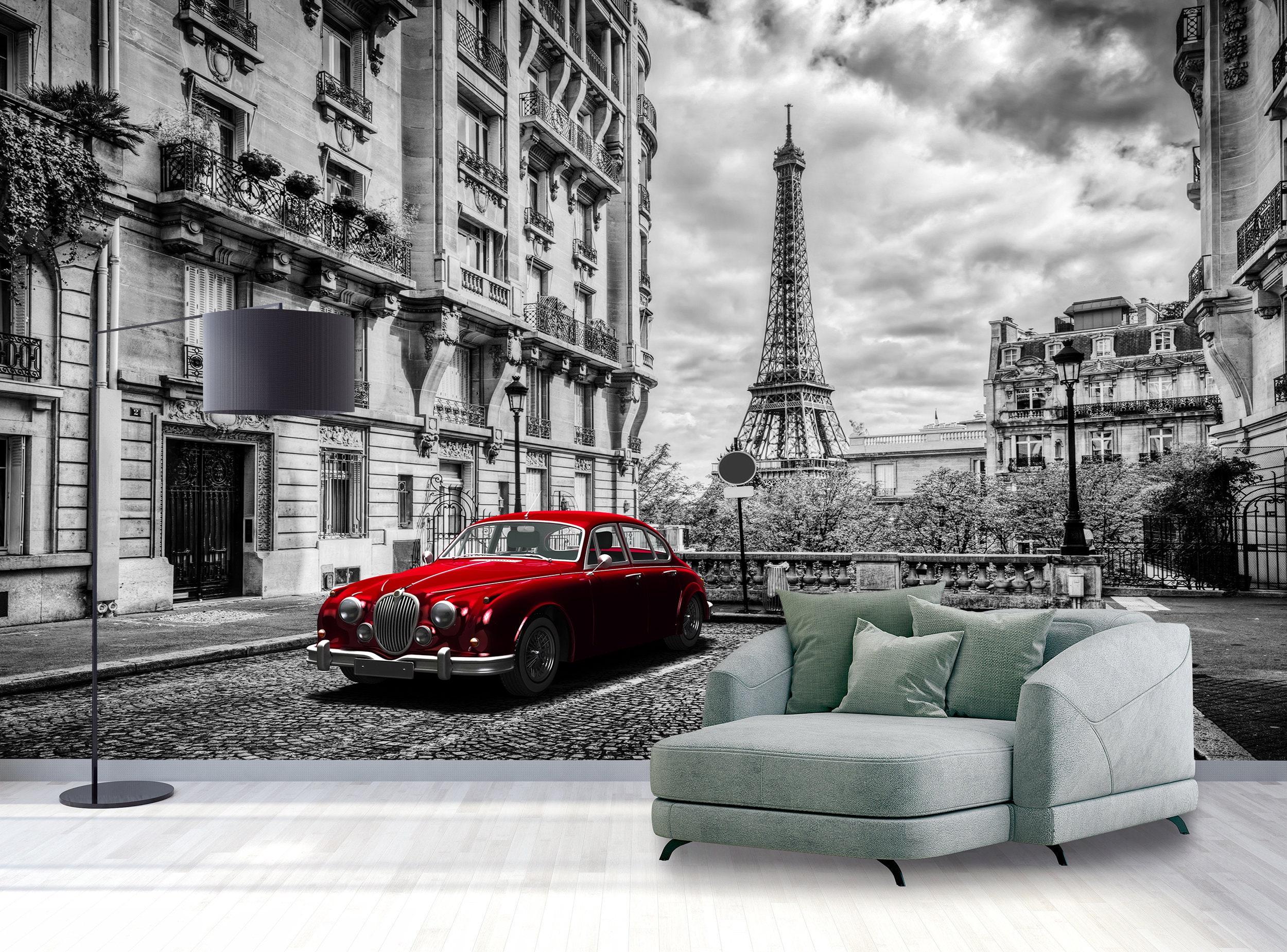 Paris Decor Paris Wallpaper Paris Wall Mural Eiffel Tower | Etsy