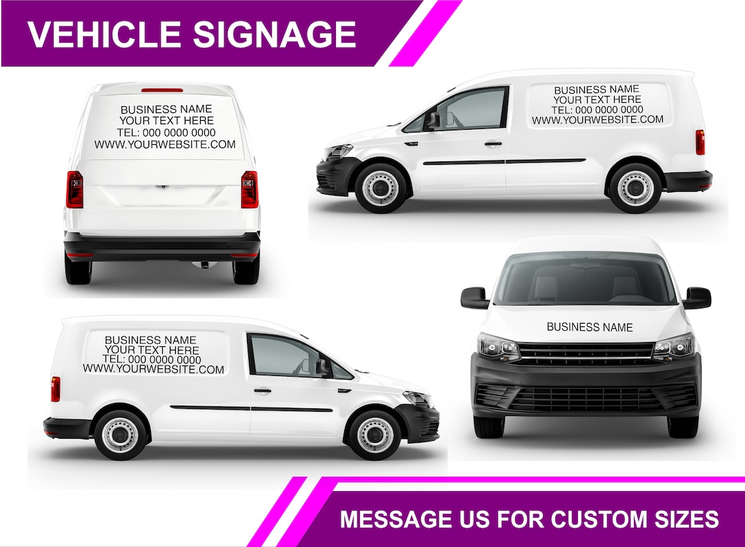 Custom Vehicle Signage for Business Company Car Van Graphics Waterproof ...