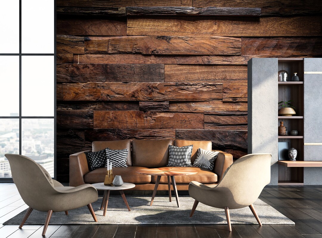 Wood Plank Wallpaper, Wood Effect Texture Wallpaper, Wood Wall Mural ...