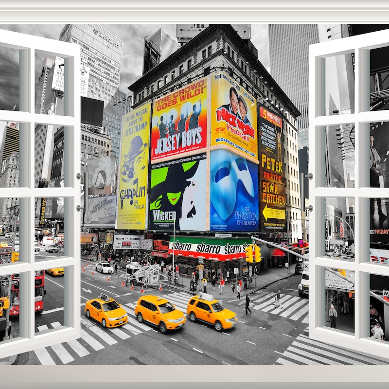 Cityscape Wall Decal - Etsy