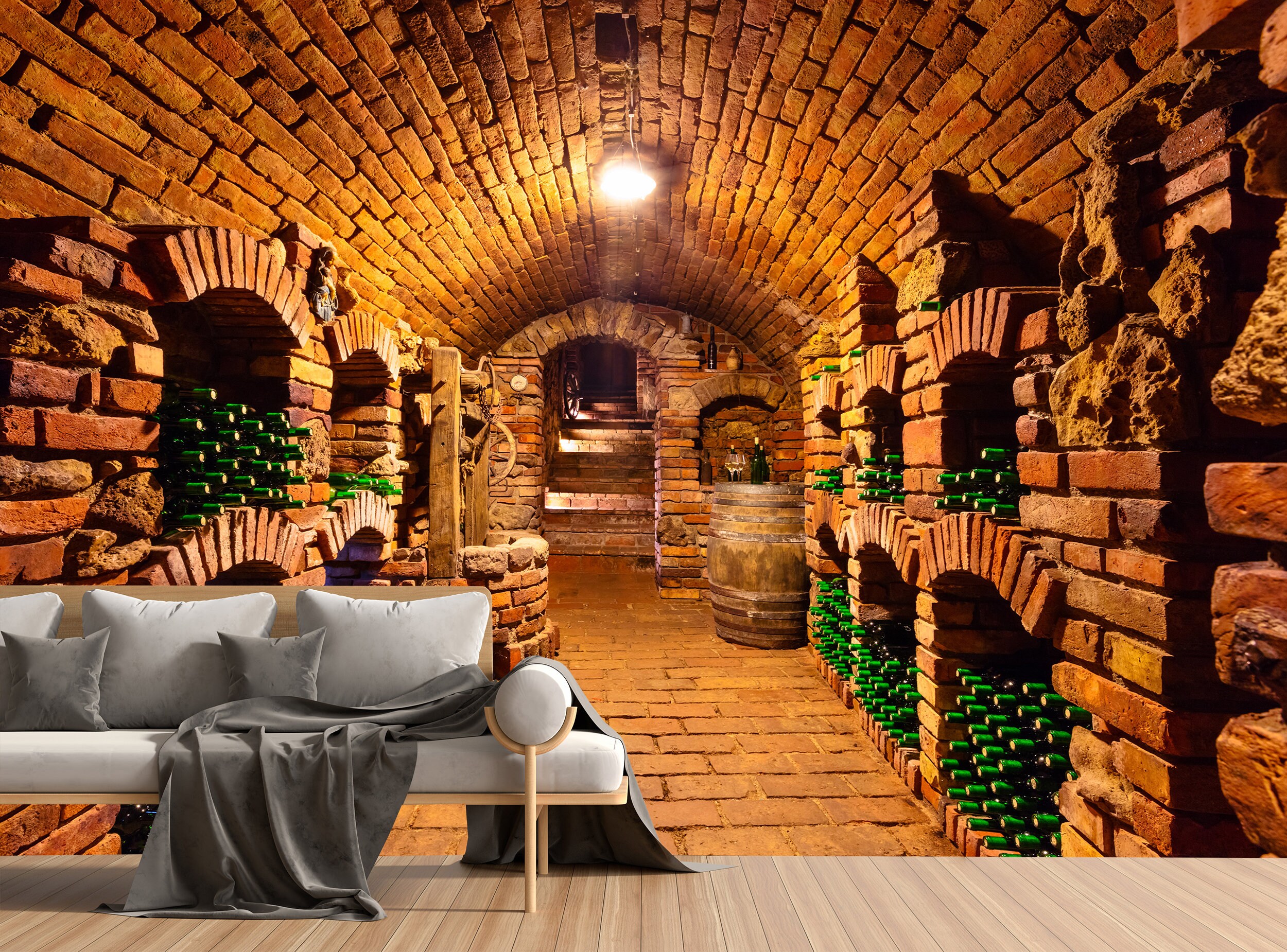 Wine Cellar Wallpaper Bar Wallpaper Peel and Stick Cell - Etsy