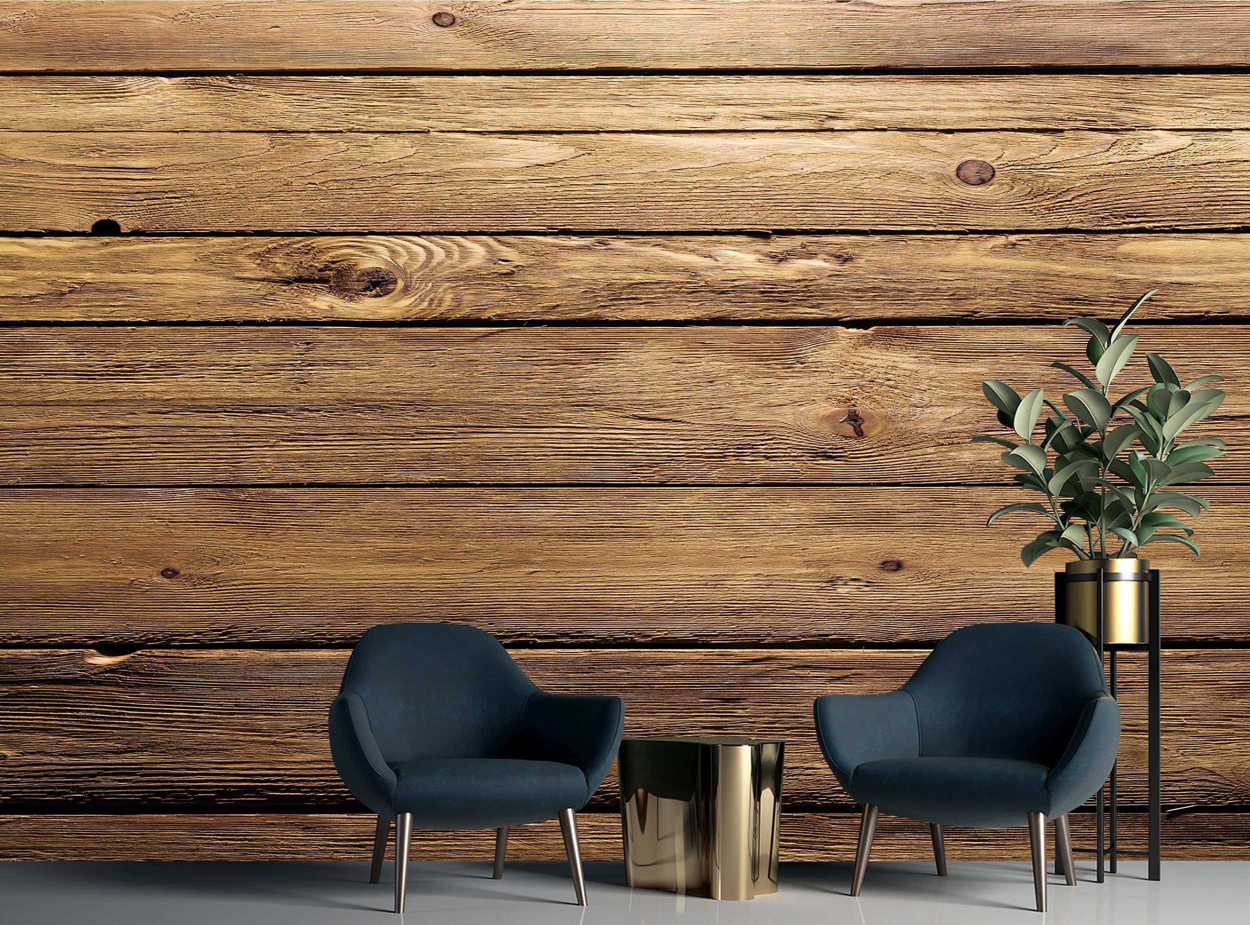 Wood Wallpaper Wooden Wallpaper Dark Wood Wall Mural Peel - Etsy