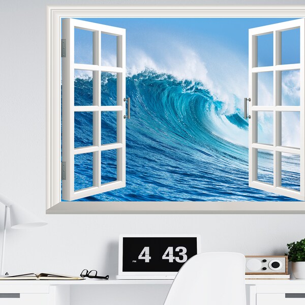 Wave Wall Decal - Etsy UK