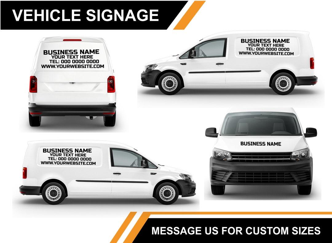 Custom Vehicle Signage: Waterproof Vinyl Car Decals - Etsy
