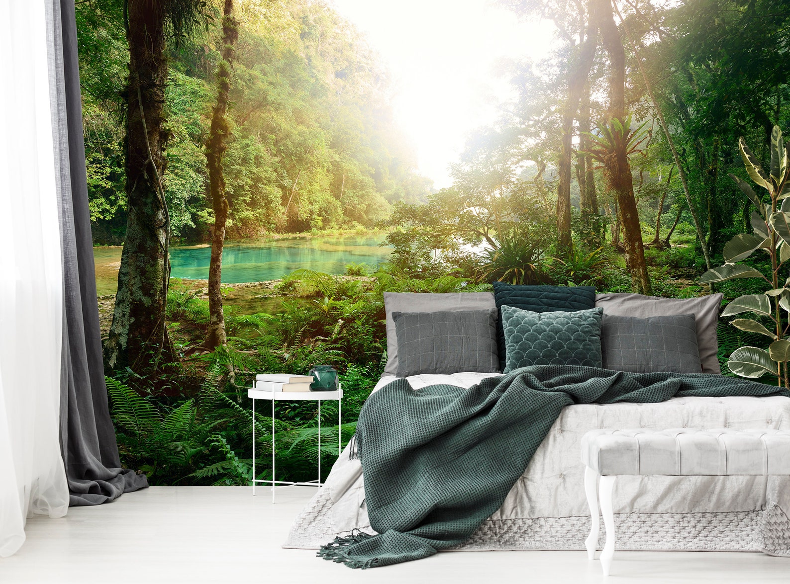 Rainforest Wallpaper Jungle Wall Mural Peel and Stick | Etsy