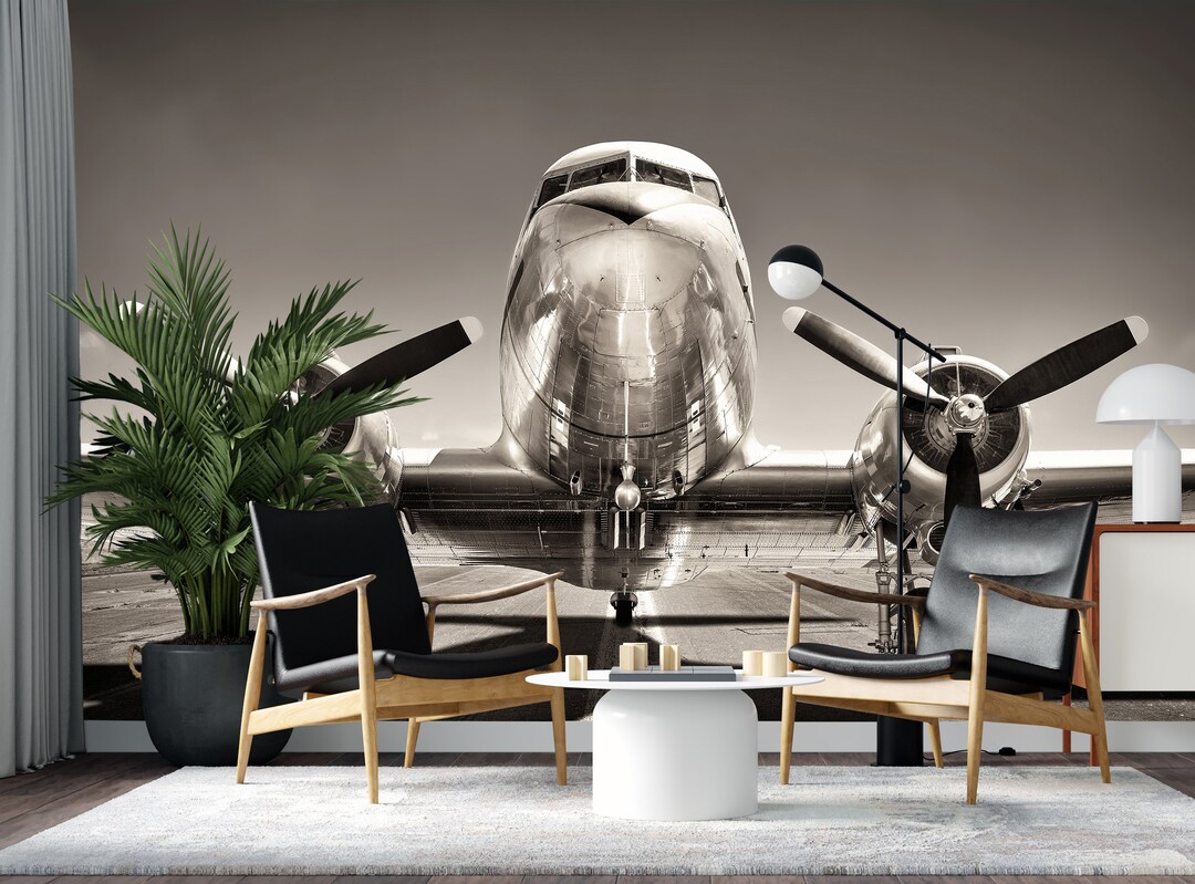 Airplane Wallpaper, Aviation Self Adhesive Peel and Stick, Runway ...