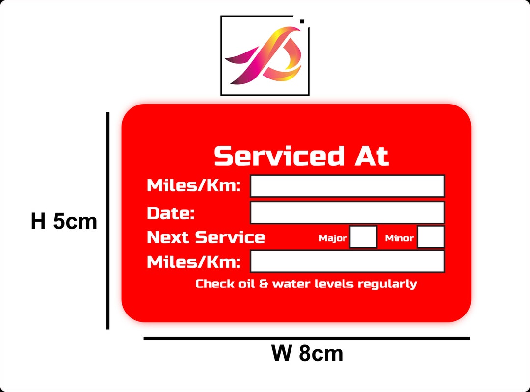 Service Car Stickers Timing Belt Replacement (x100-500 Units) Car Van ...