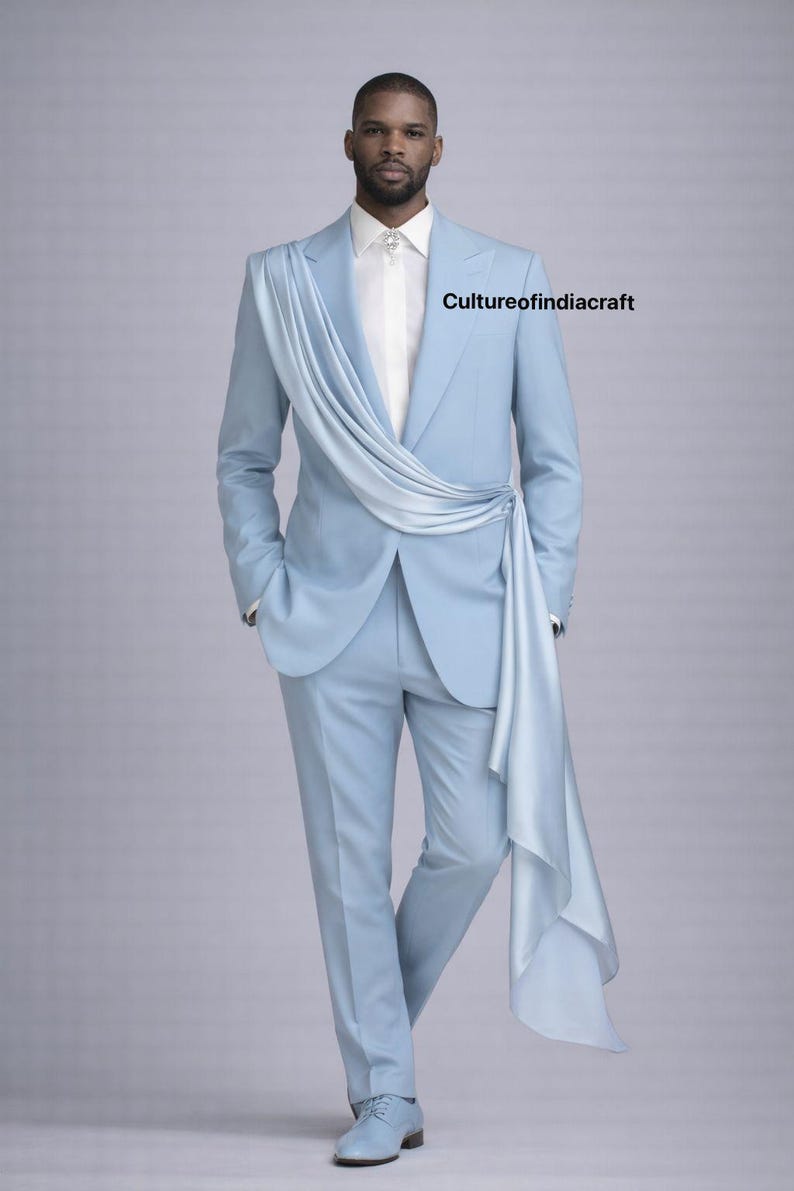 The Sage Sovereign Silk Draped Suit. - Etsy