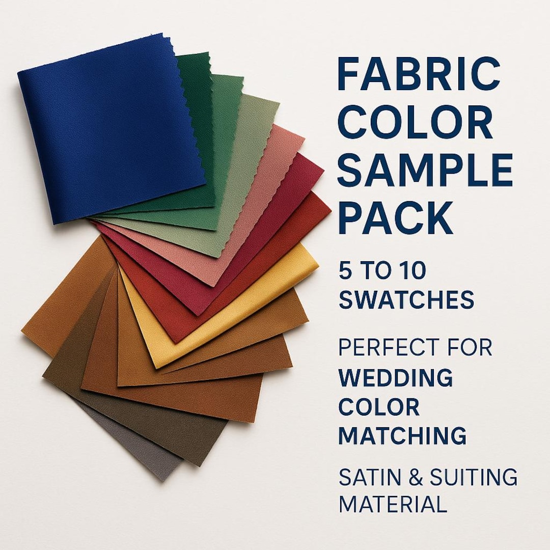 Fabric Sample Swatch Pack – Wedding Outfit Color Matching - Etsy