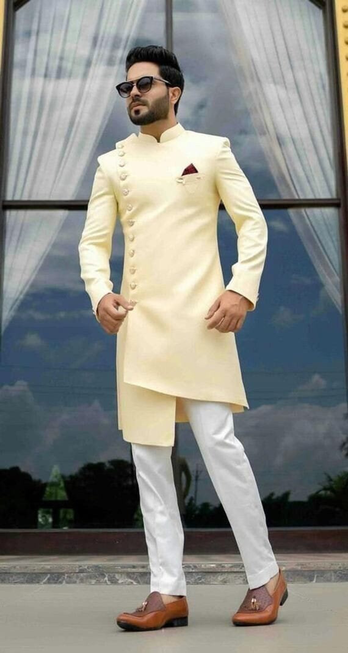 Wedding Sherwani Kurta Indian Kurta Mens Shirt Achkan Mens - Etsy