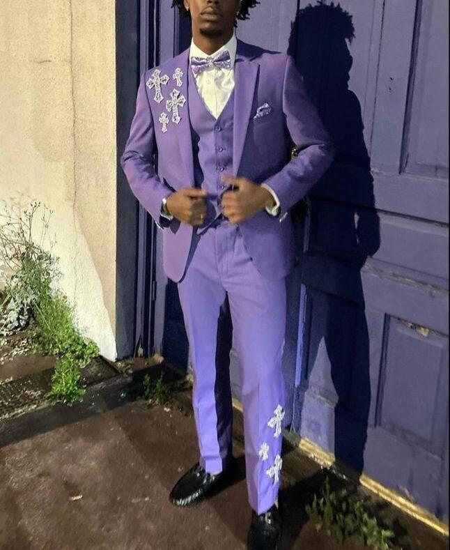 Lavender Cotton Suit, Men's Wedding Outfit, Party Wear - Etsy