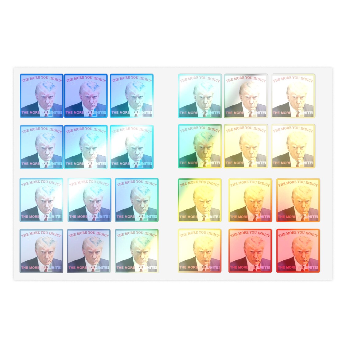 Donald Trump Indicted Sticker Sheets, Trump Mugshot Stickers, President ...