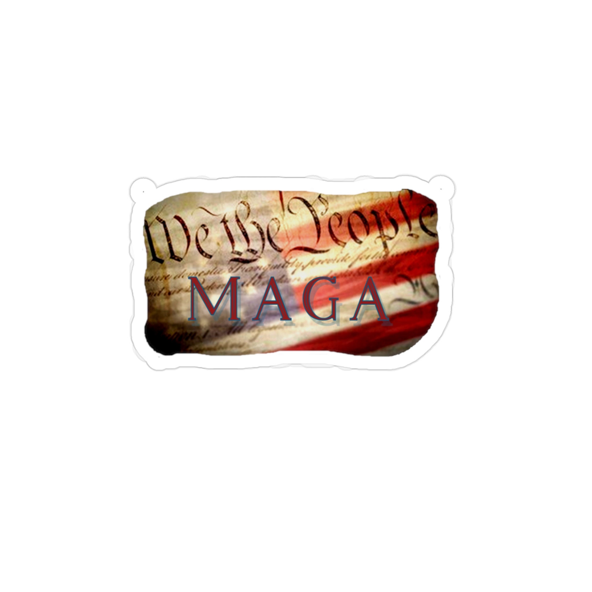 We the People Car Sticker, MAGA Vehicle Decal, Patriotic Constitution ...